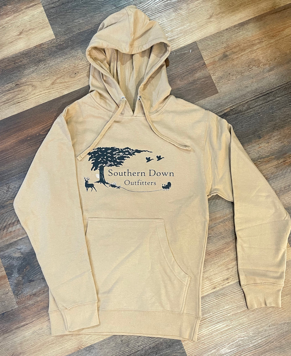 Hoodie - Tan Oak Tree Logo – Southern Down Outfitters